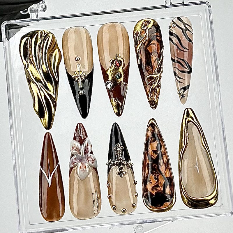 Animal Inspired Nails - Etsy