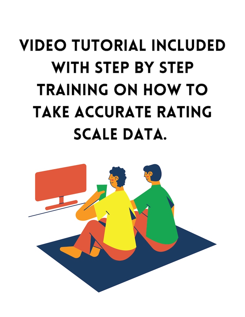 Easy Printable Rating Scale Data Sheet With Video Tutorial - Etsy