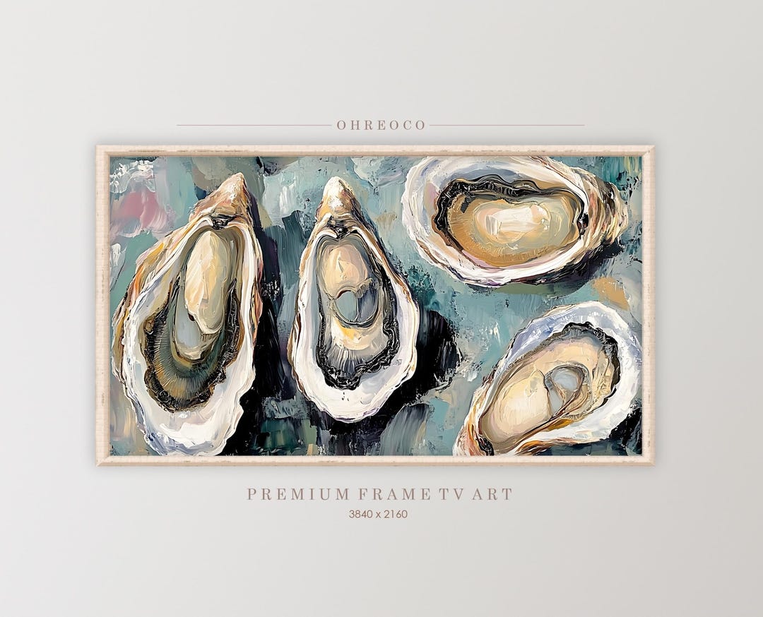 COASTAL Digital Art, Oyster Digital Art, Samsung Frame TV Art, Summer ...