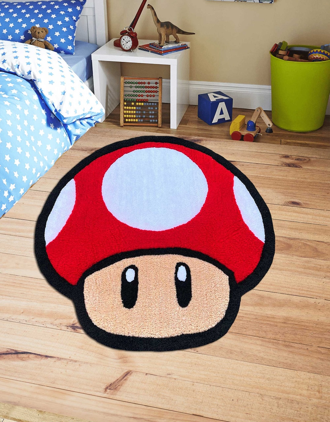 Super Mario Mushroom Rug Super Mario Red Mushroom Retro - Etsy