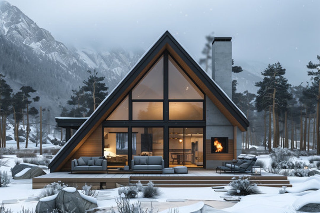 A-frame House Design Inspiration:digital Download Only Front View Image ...