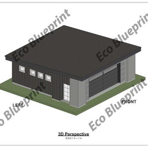 PG7. Modern Garage Ready!! (*PDF ,3D Skrtchup,mp4,jpg*) Basic Blue ...