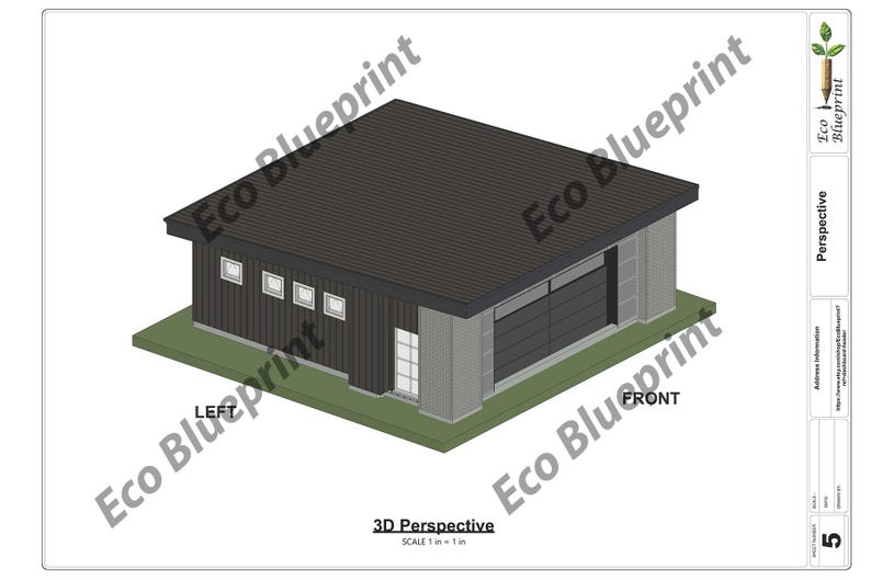 PG7. Modern Garage Ready!! (*PDF ,3D Skrtchup,mp4,jpg*) Basic Blue ...