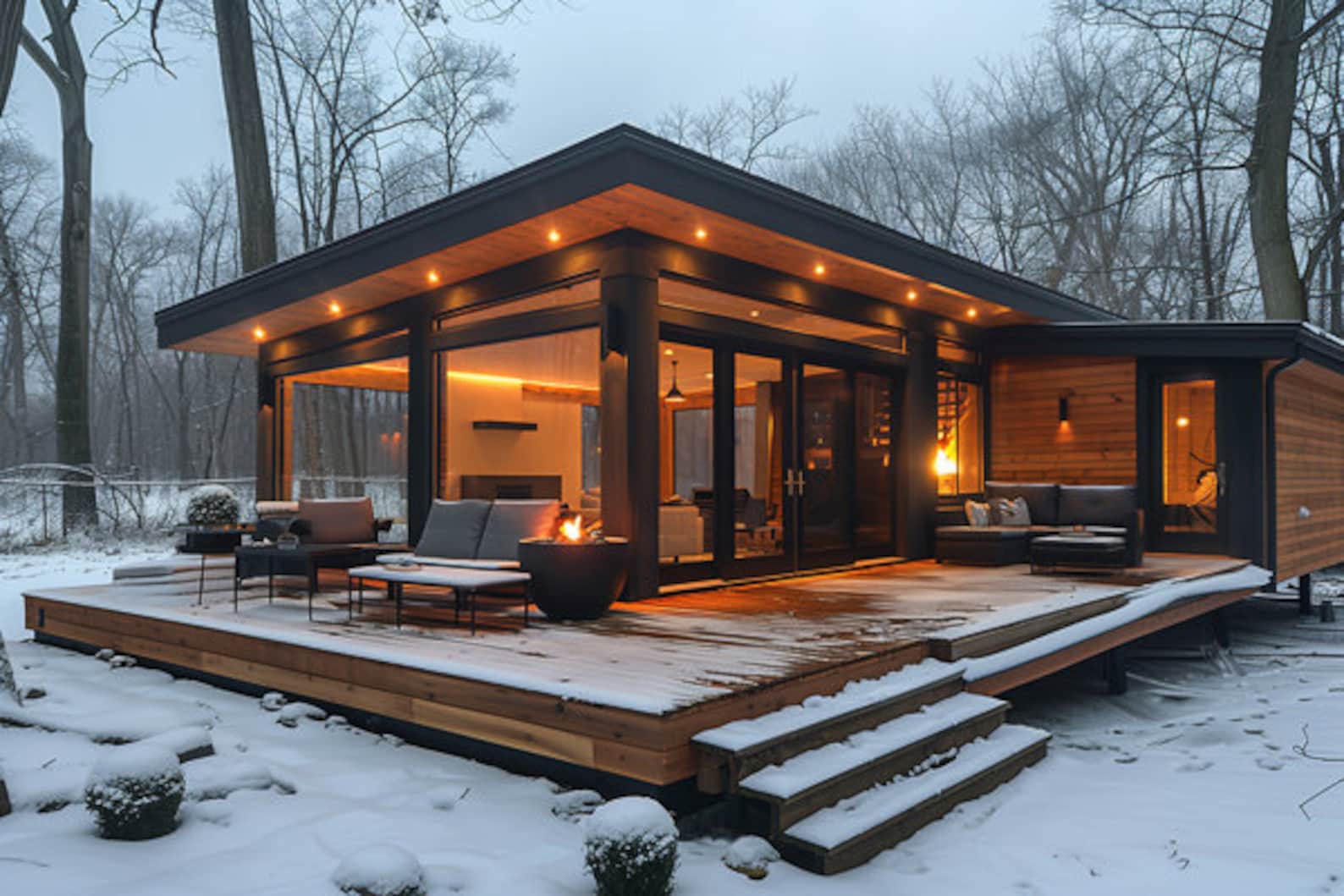 Modern Cabin Exterior Design:digital Download Only Front View Image ...
