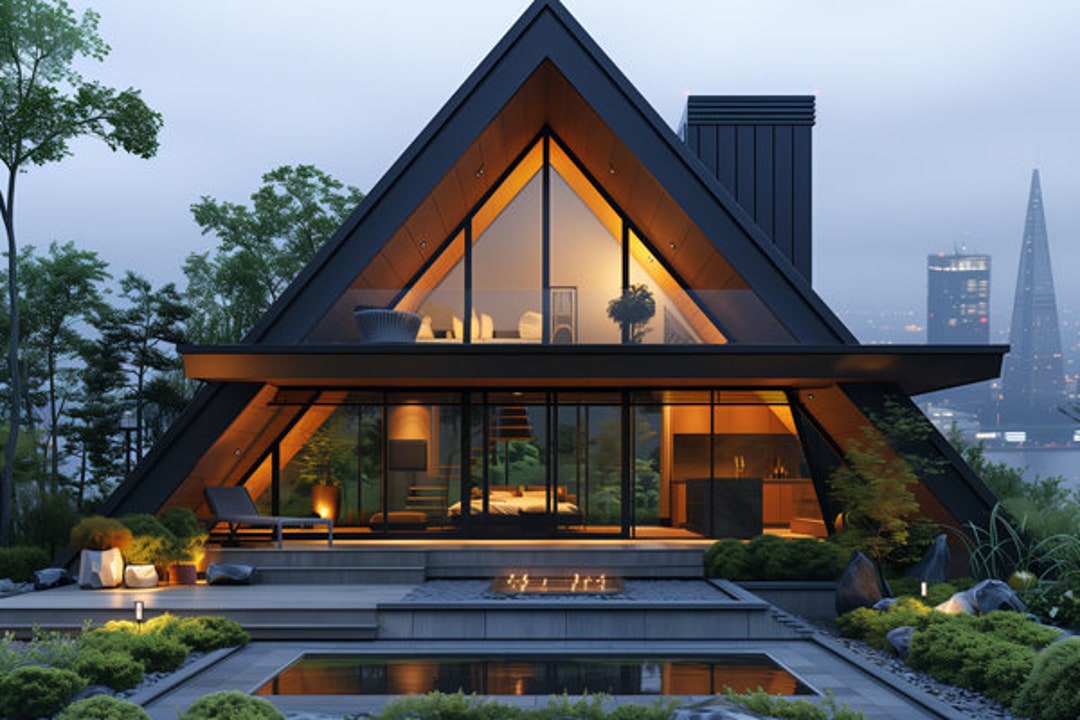 A-frame House Design Inspiration:digital Download Only Front View Image ...