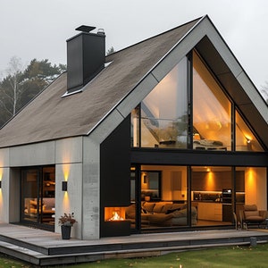 A-frame House Exterior Design Image & Animation (digital Download) - Etsy
