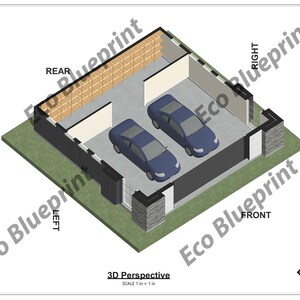 PG7. Modern Garage Ready!! (*PDF ,3D Skrtchup,mp4,jpg*) Basic Blue ...