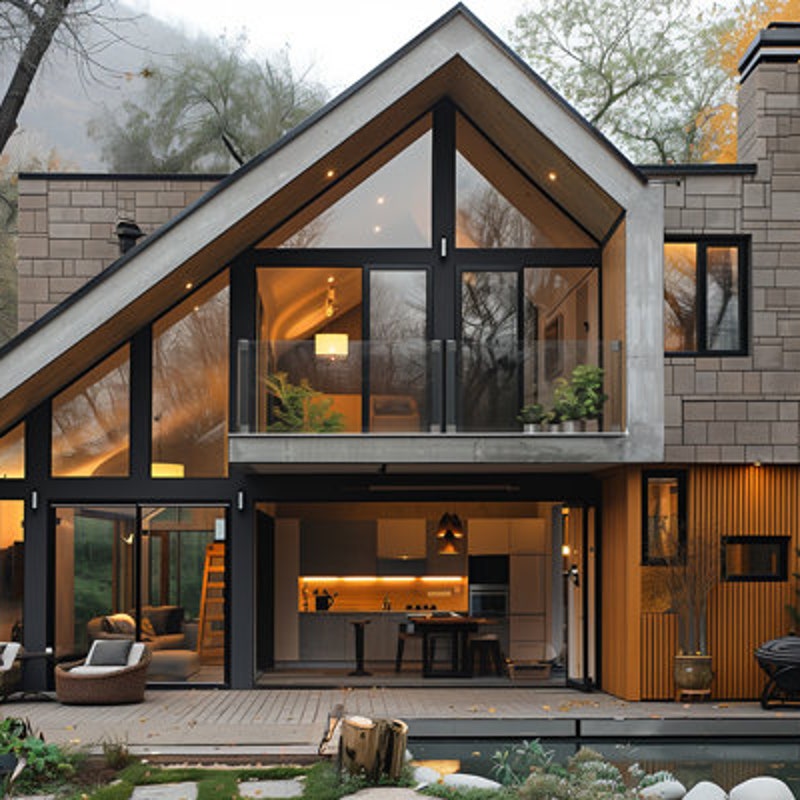 Modern Lake Home Design Plans - Etsy