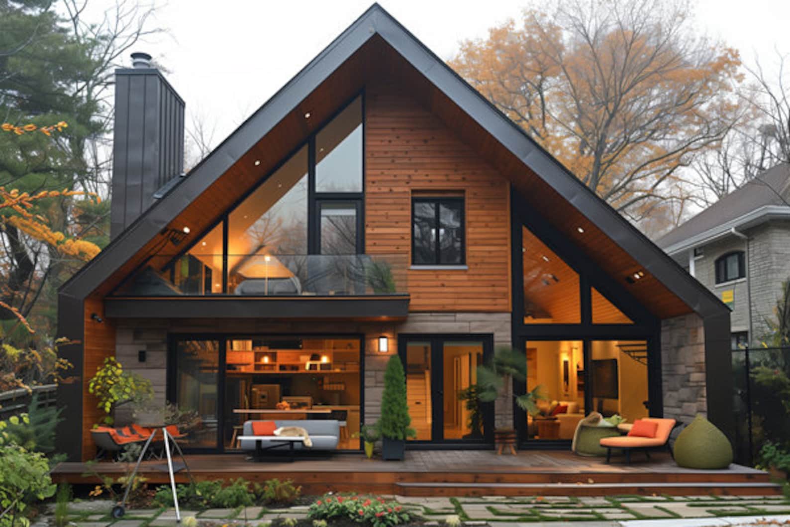 A-frame House Design:digital Download Only Front View Image & Front ...