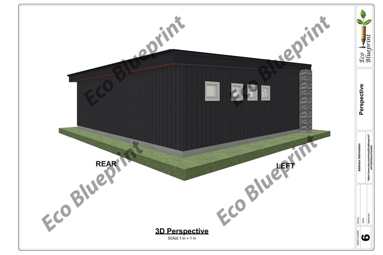 PG6. Modern Garage Ready PDF ,3D Skrtchup,mp4,jpg Basic Blue Print Architecture for 2 Cars With ...