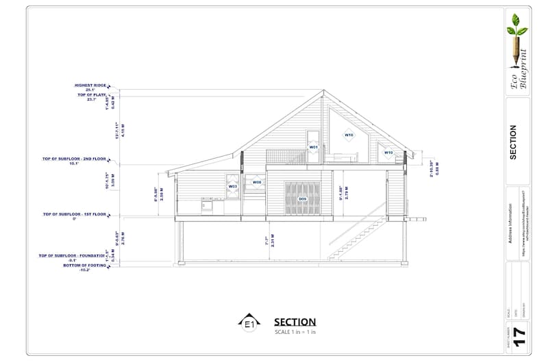 2-story House Plan With Basement & Attic: 2 Bed, 3 Bath (PDF Plan No ...