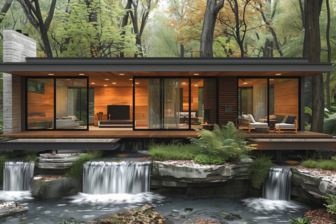 Modern Cabin Design Inspiration:digital Download Only Front View Image ...