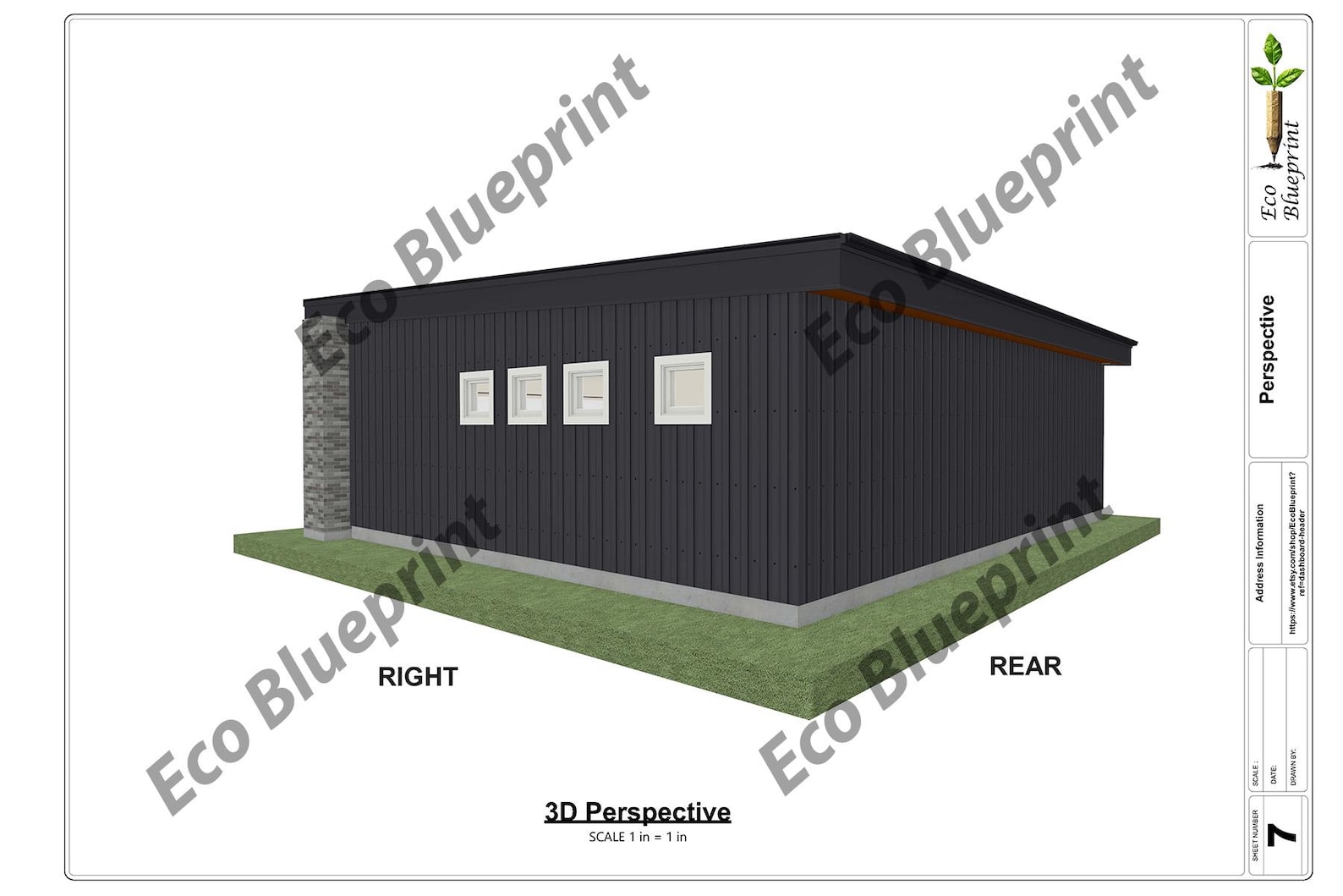 PG6. Modern Garage Ready PDF ,3D Skrtchup,mp4,jpg Basic Blue Print Architecture for 2 Cars With ...