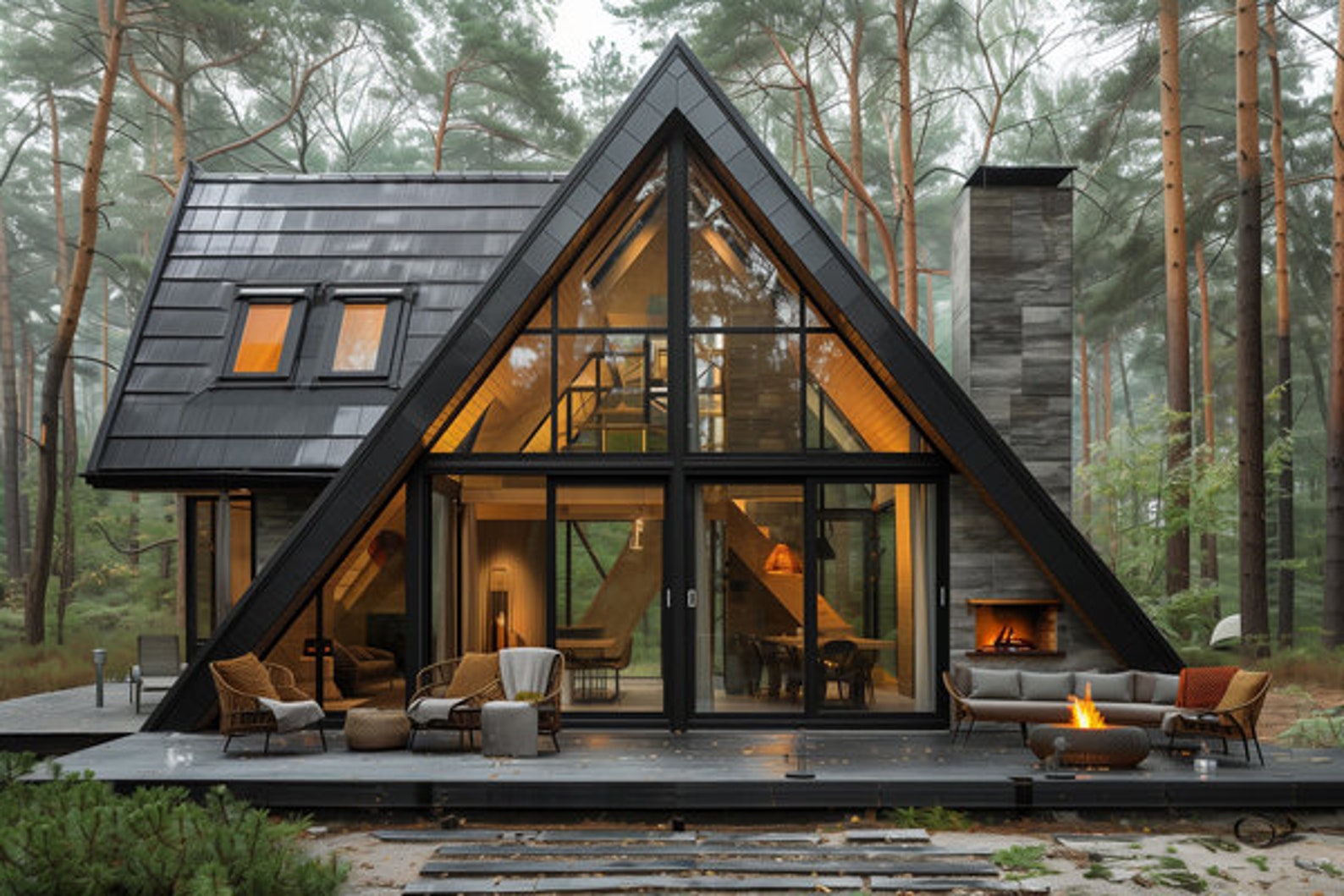 A-frame House Design Inspiration:digital Download Only Front View Image ...