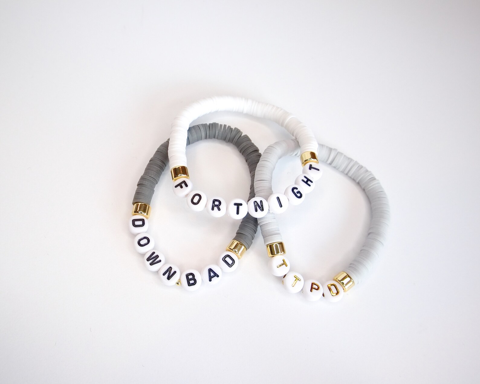 Eras Friendship Bracelets: Gold Plated Beads, Customizable Set of 5 - Etsy