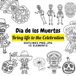 Dia De Los Muertos Png Clipart, Day of the Dead Hand Drawn Digital ...