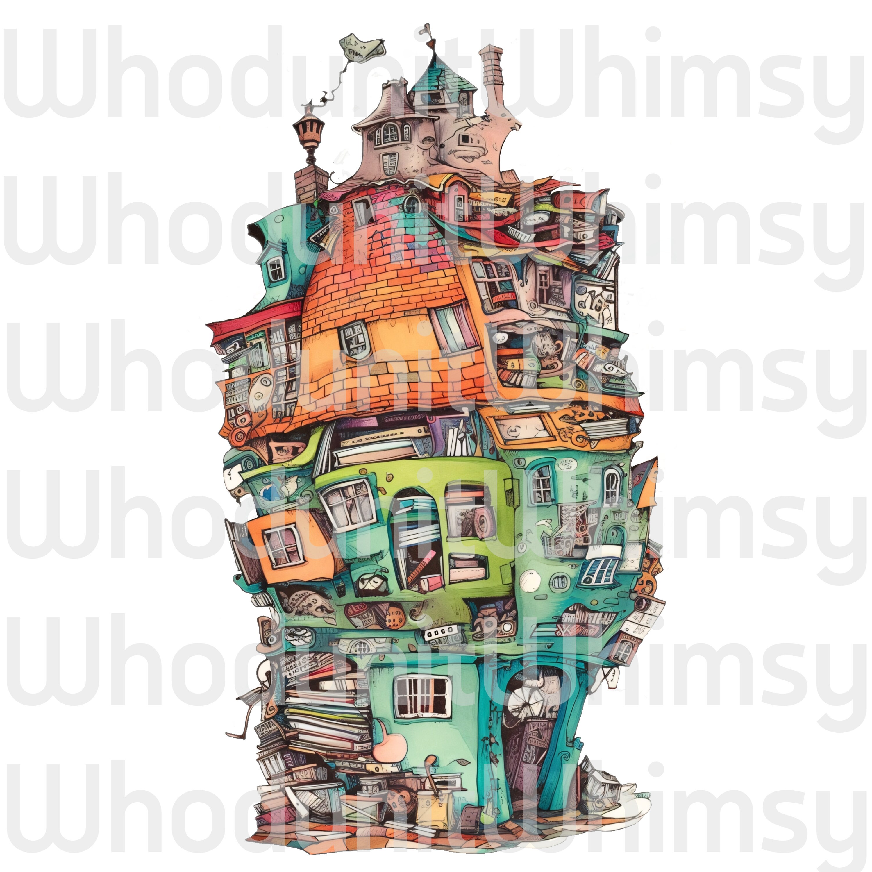 Whimsical House Clipart Bundle - Magical Fantasy Cottage Illustrations ...