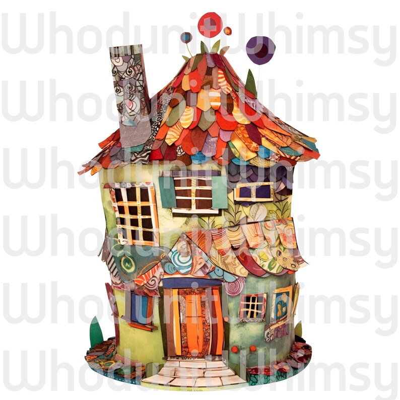 Whimsical House Clipart Bundle - Magical Fantasy Cottage Illustrations ...