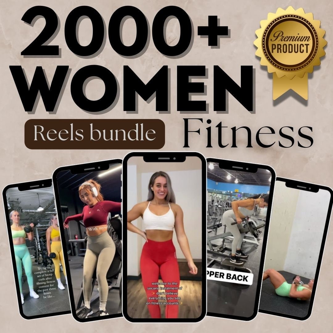 2000 Women Reels for Instagram Fitness and Gym Video Tiktok Instagram ...