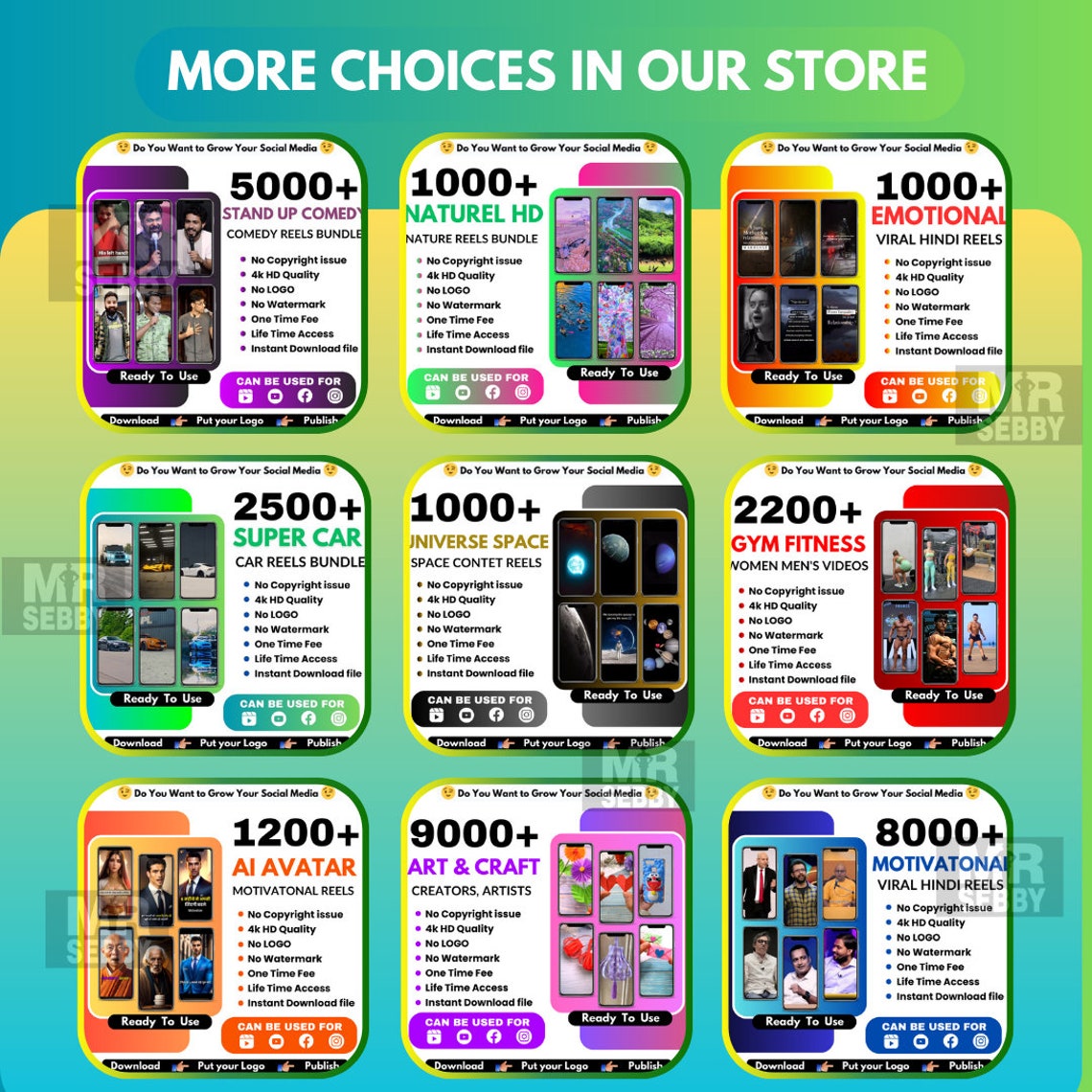 Mega Reels Bundle 10 45000 Reels Bundle AI Motivational - Etsy