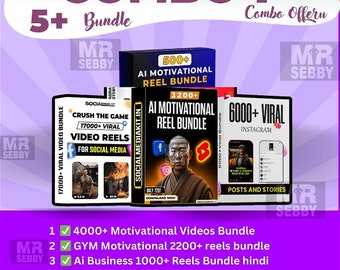 Mega Reels Bundle 25,000 Reels Bundle AI Motivational Reels, AI Health Reels, Art and Craft ...