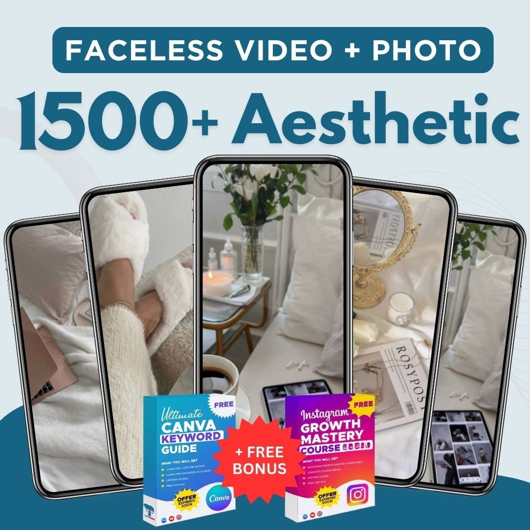 1500 Aesthetic Mega Videos Bundle Faceless Reels, Videos, Stock Videos, , Faceless Tiktok Videos ...