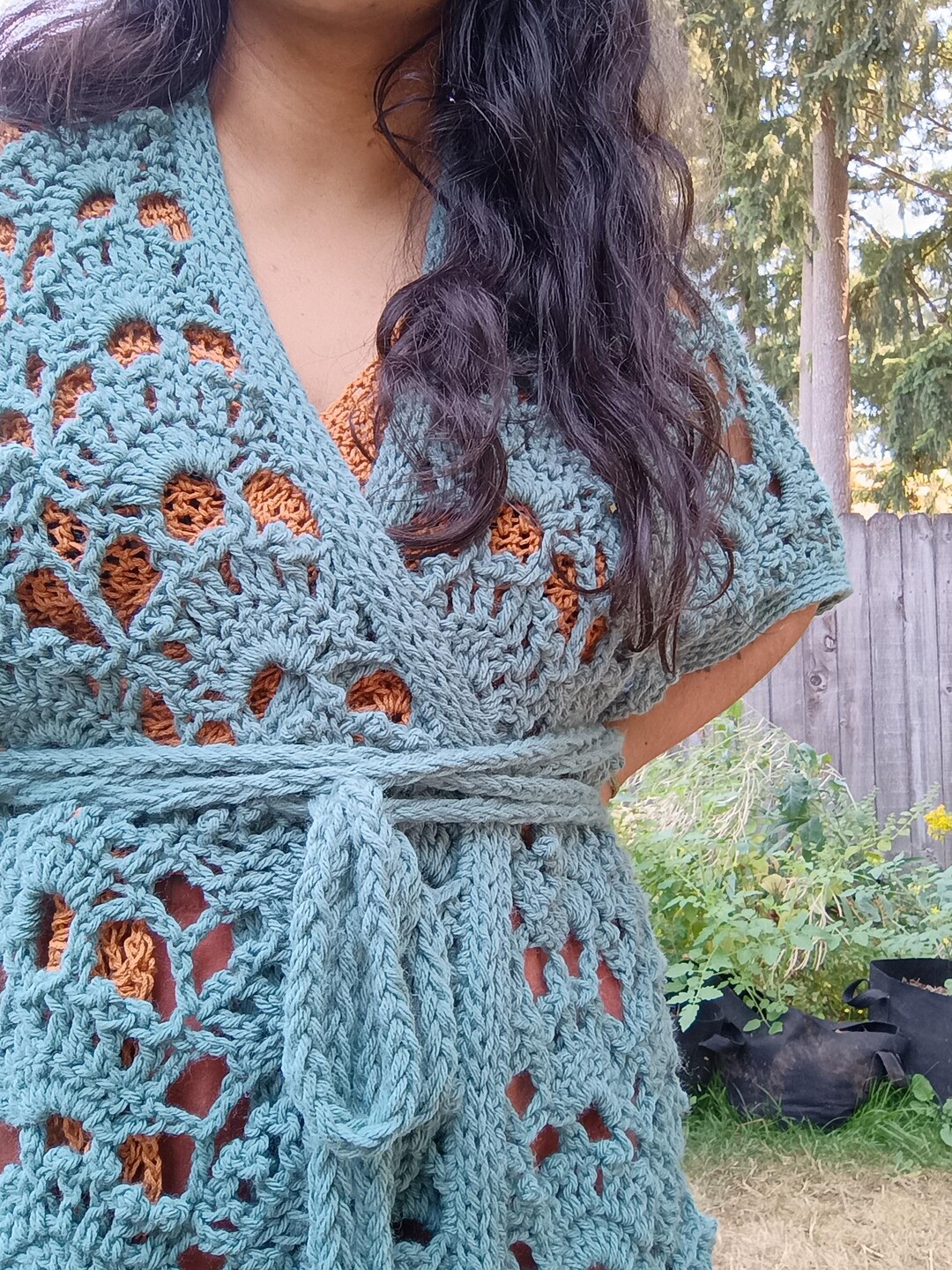 Fan Flower Robe Crochet Pattern - Etsy