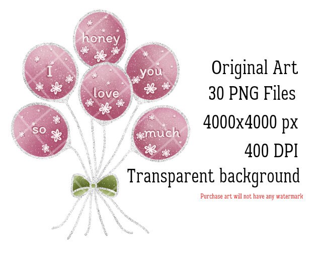 Valentine Clipart Bundle, Valentine Png, Valentine Elements, Love ...