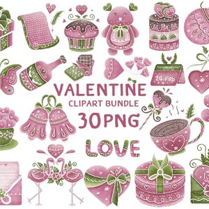 Valentine Clipart Bundle, Valentine Png, Valentine Elements, Love ...
