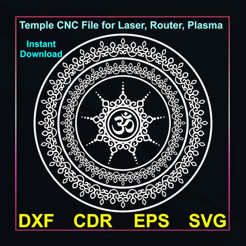 Temple Back Panel CNC File, Wall Hanging, Partitions, Stencil, Laser ...