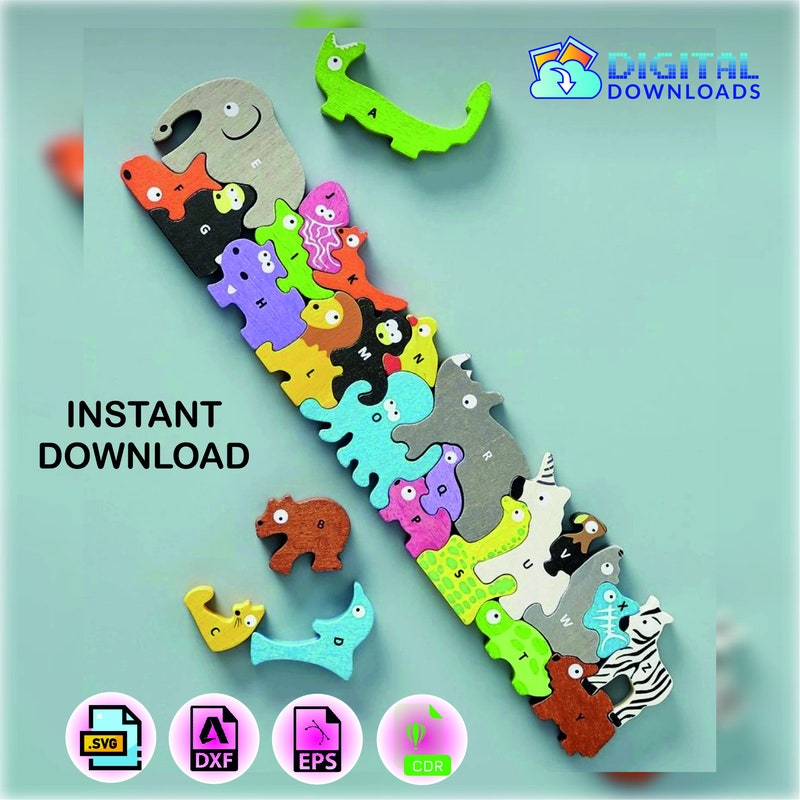 Animal Puzzle Download - Etsy UK