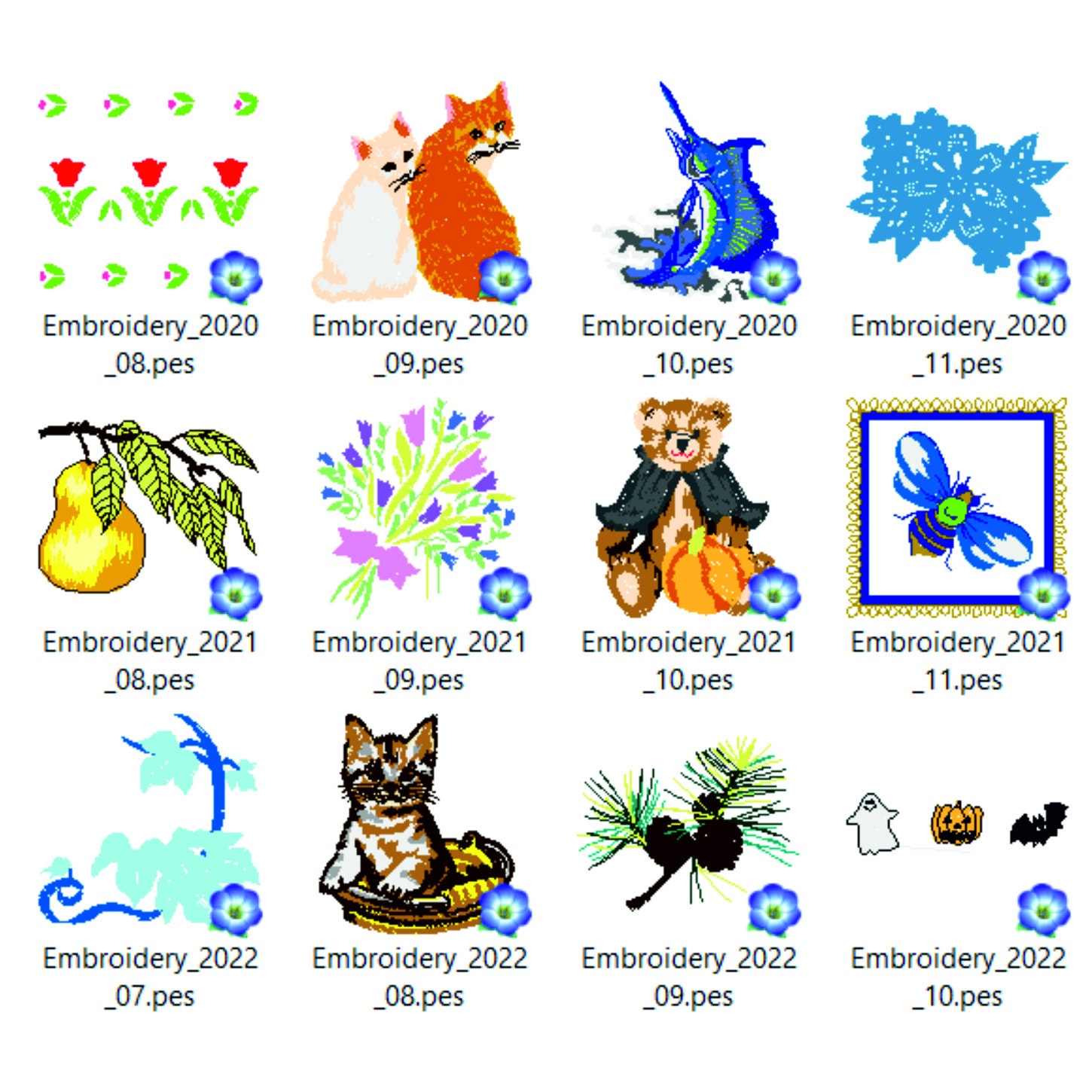 1100+ Embroidery Designs: PES, DST Files for PE Design & Wilcom ...