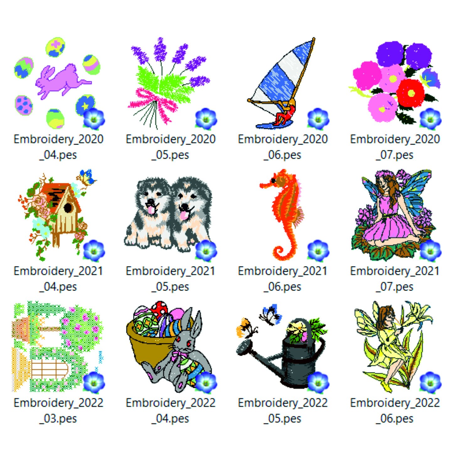 1100+ Embroidery Designs: PES, DST Files for PE Design & Wilcom ...