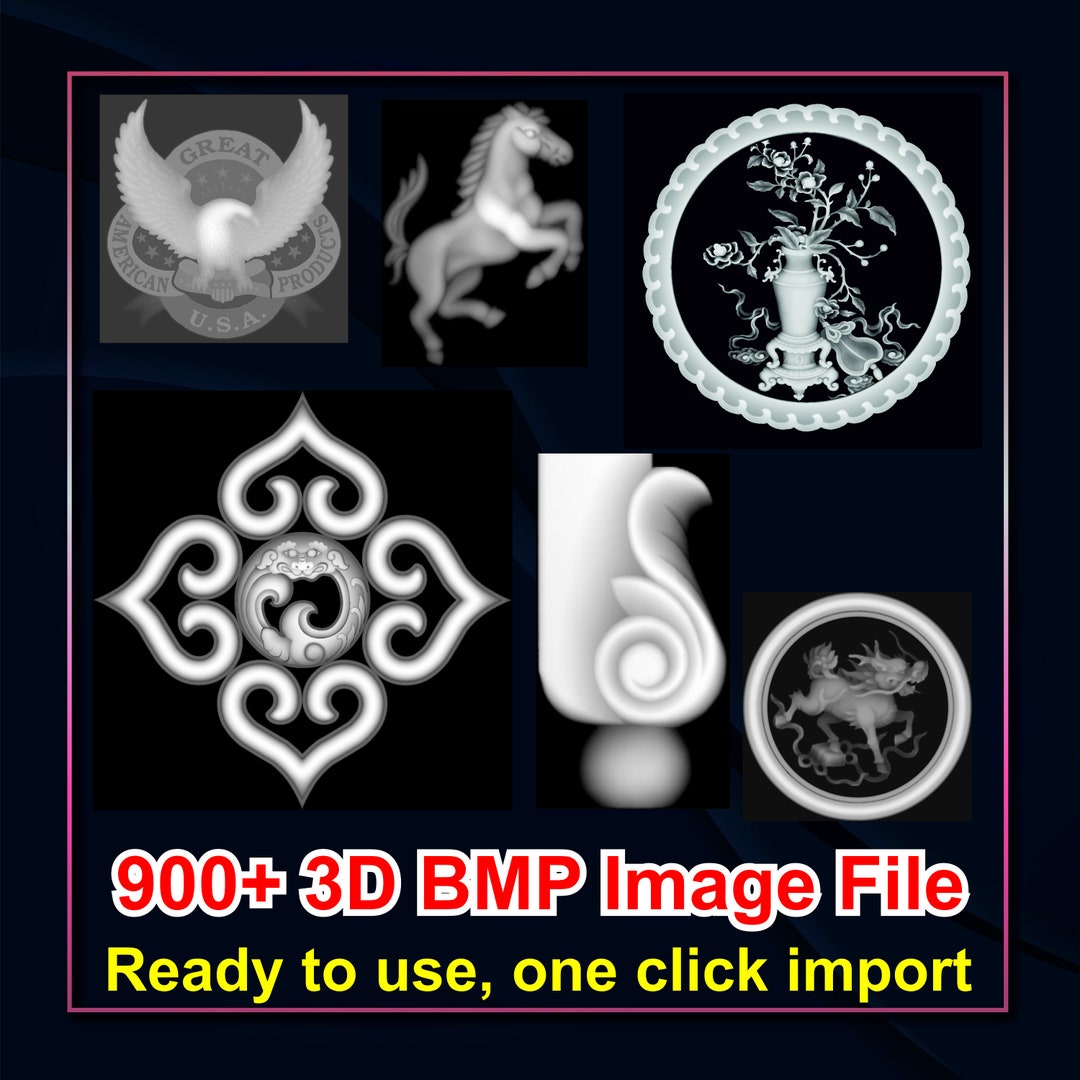 900 Artcam BMP File Ready to Use Artcam File, Vectic Aspire File 3D CNC ...