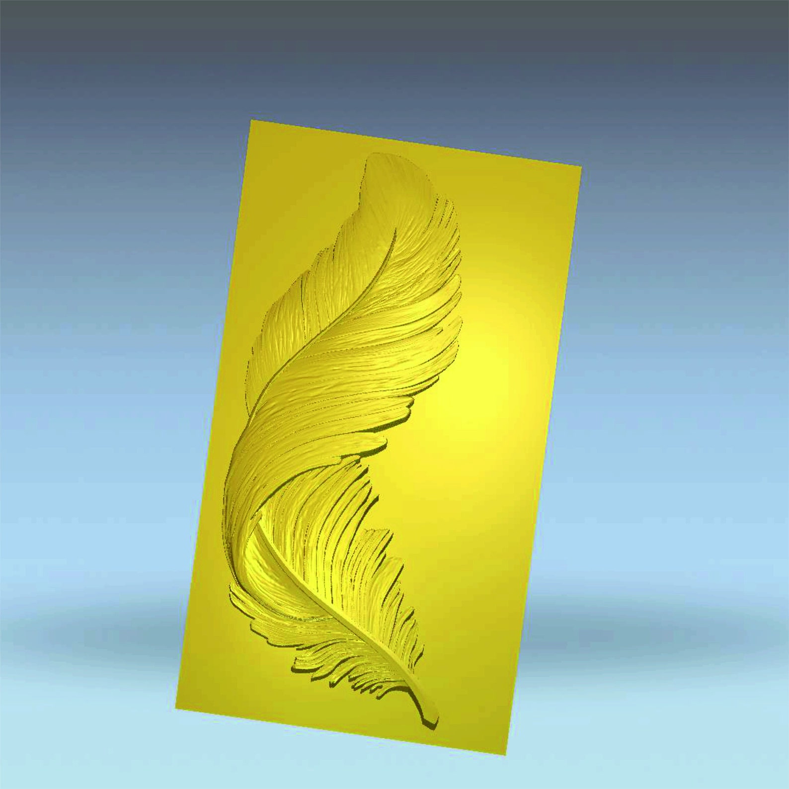 3D Feather Wood Wall Art: CNC Router Carving Artcam File - Etsy