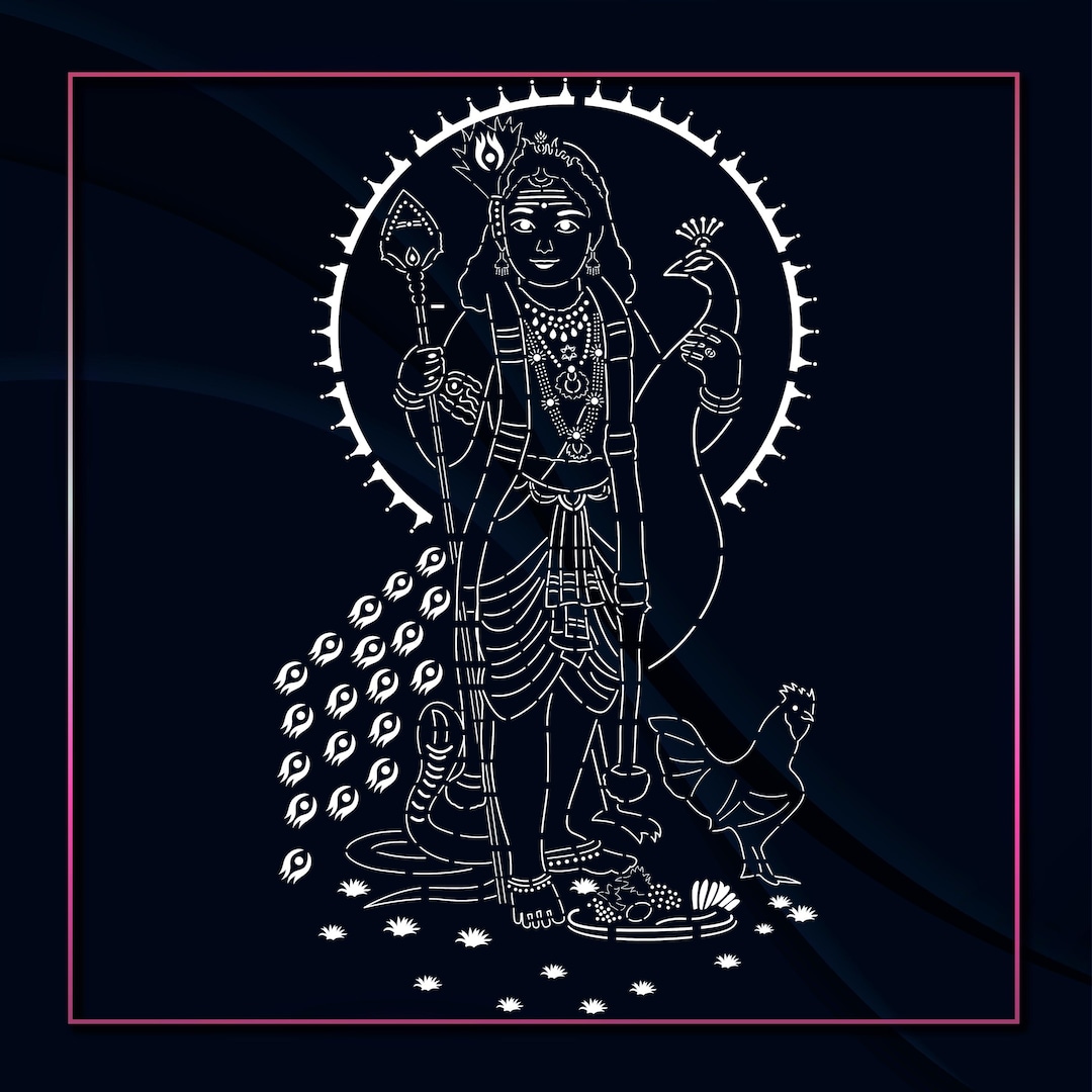 Lord Murugan CNC File, Wall Art Stencil (digital Download) - Etsy
