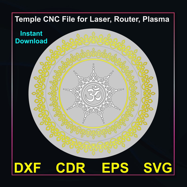 Buy Temple Back Panel CNC File, Wall Hanging, Partitions, Stencil ...