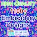 1100+ Embroidery Designs: PES, DST Files for PE Design & Wilcom ...