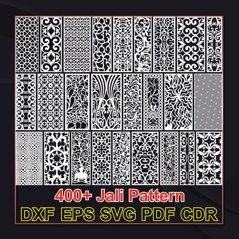 400 Panel Collection, Cnc Files, Panel Dxf SVG CDR, Laser Cut Files ...