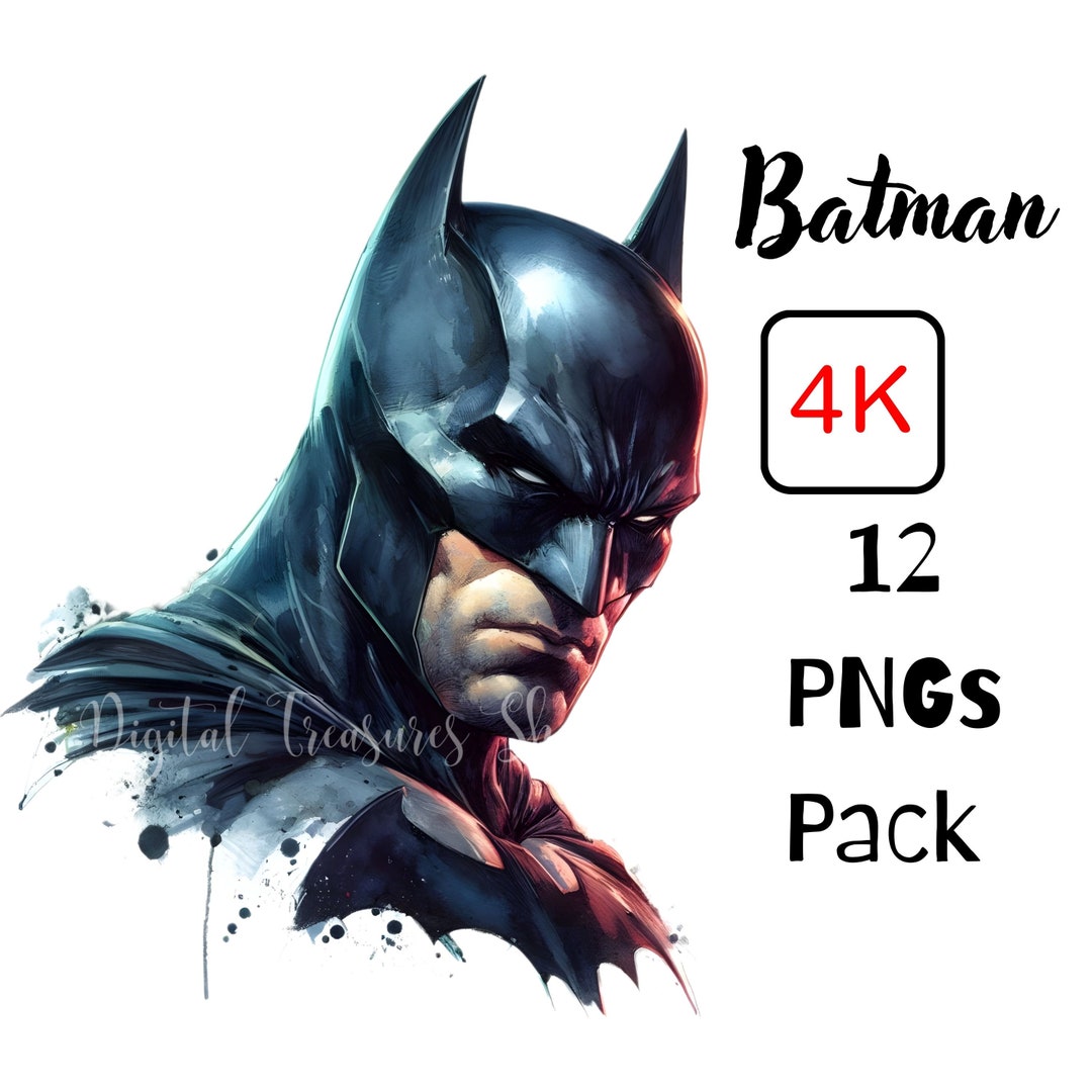 High-resolution Watercolor Batman PNG Bundle 12 Superhero - Etsy