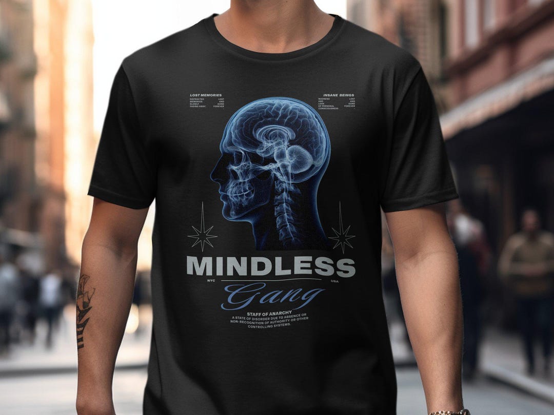 Mindless Gang Digital Art Print, X-ray Skull Poster, Modern Wall Art ...
