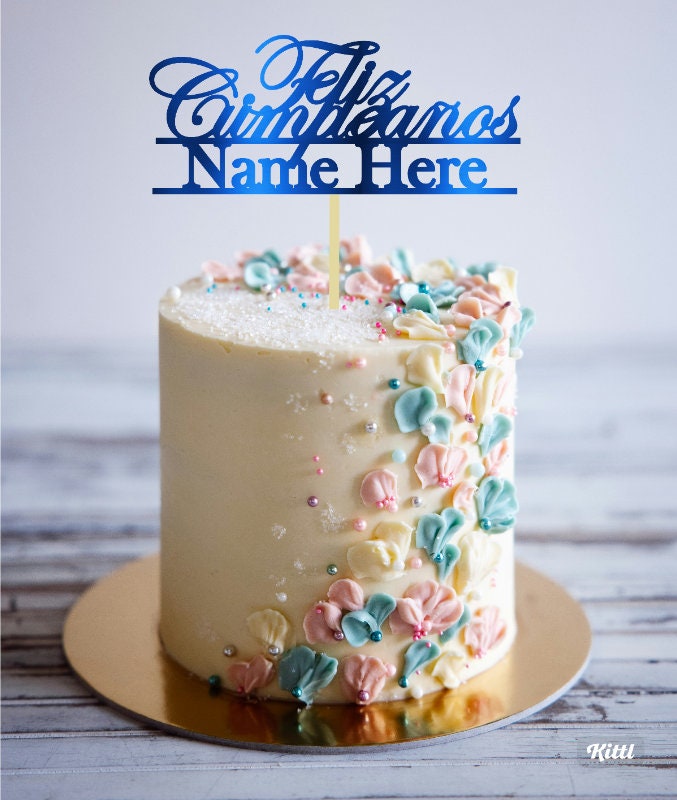 Feliz Cumpleaños Custom Cake Topper - Etsy