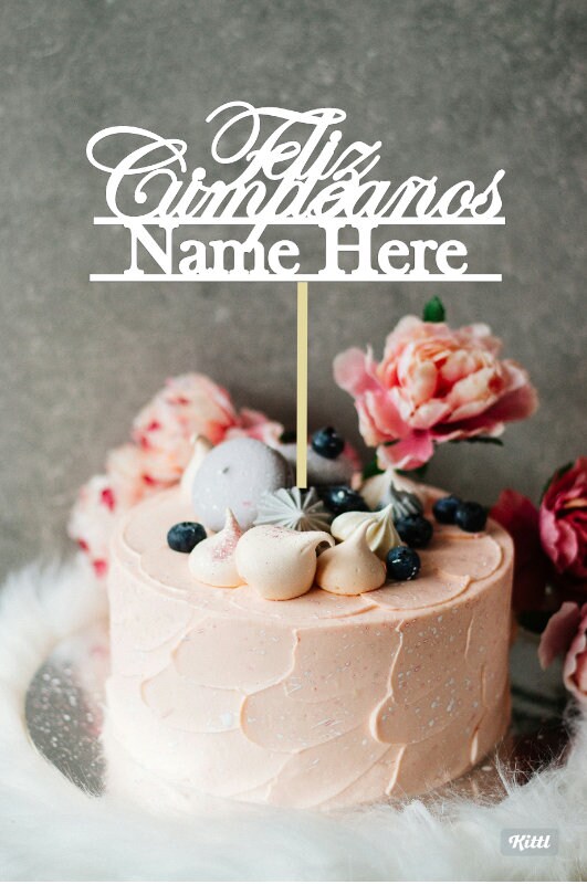 Feliz Cumpleaños Custom Cake Topper - Etsy