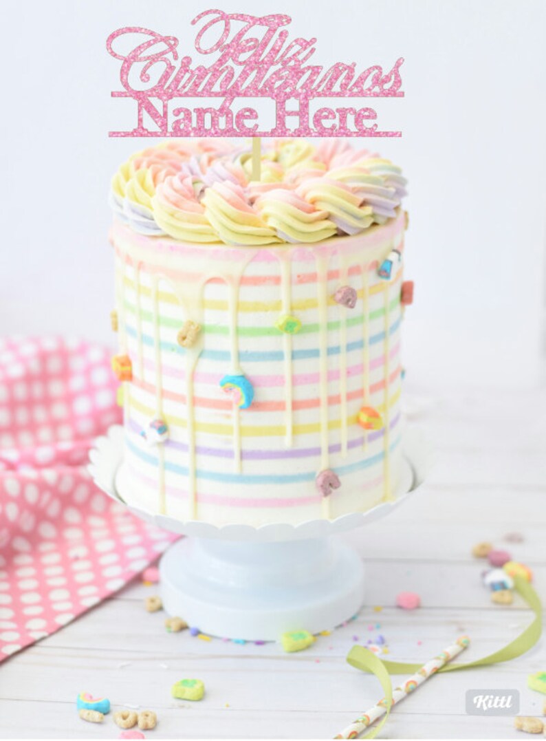 Feliz Cumpleaños Custom Cake Topper - Etsy
