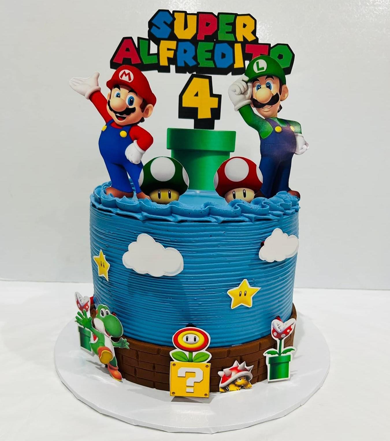 Super Mario Custom Cake Topper Personalized With Name & Age - Etsy
