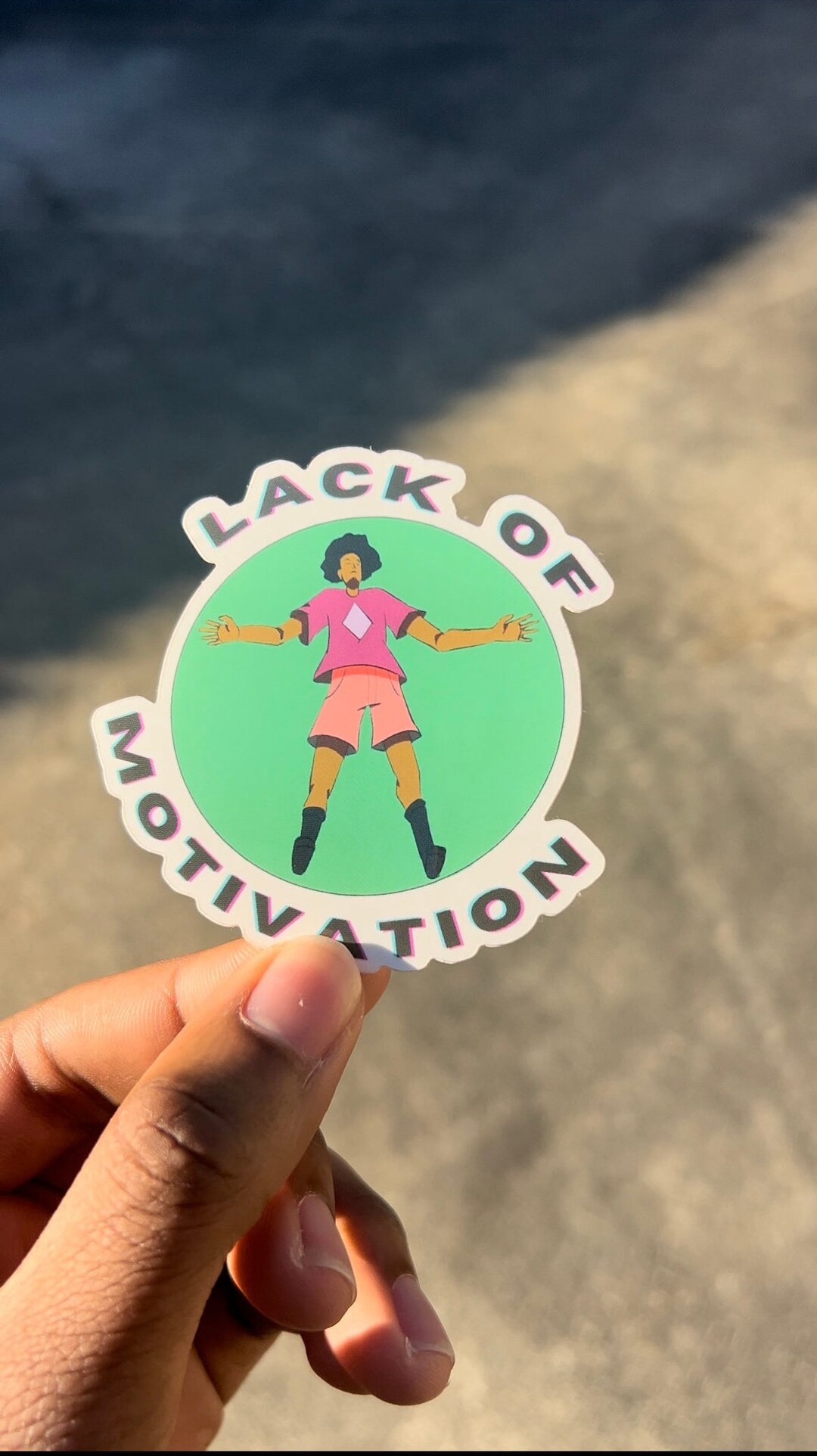 Lack of Motivation Vinyl Sticker, Waterproof Vinyl Sticker, Life Art ...