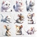 Chubby Kitten, Chonky Cats Clipart Set, Kawaii Kitten Graphics, Animals ...