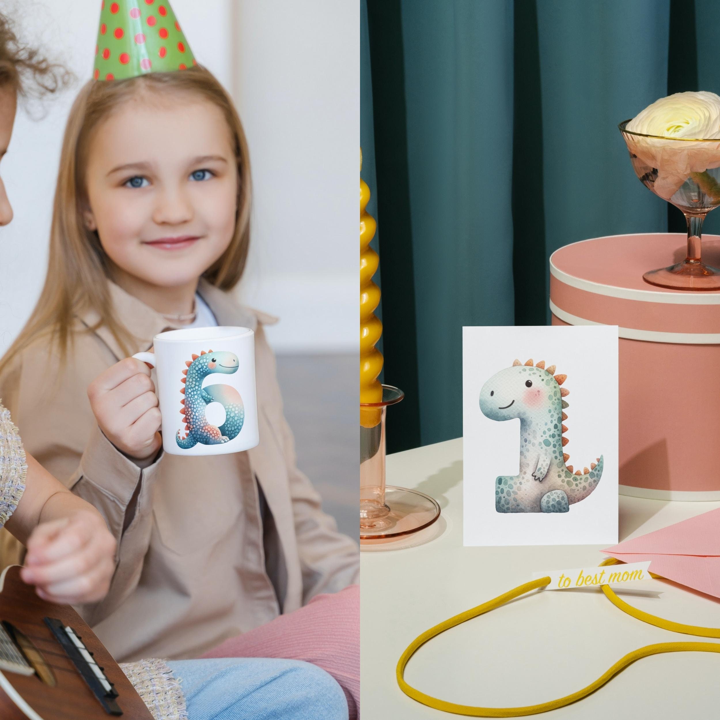 Dinosaur Alphabet and Numbers, Watercolor Clipart Dinosaur PNG, Animal ...