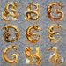 Chinese Dragon Alphabet and Numbers, Watercolor Dragon Alphabet PNG ...