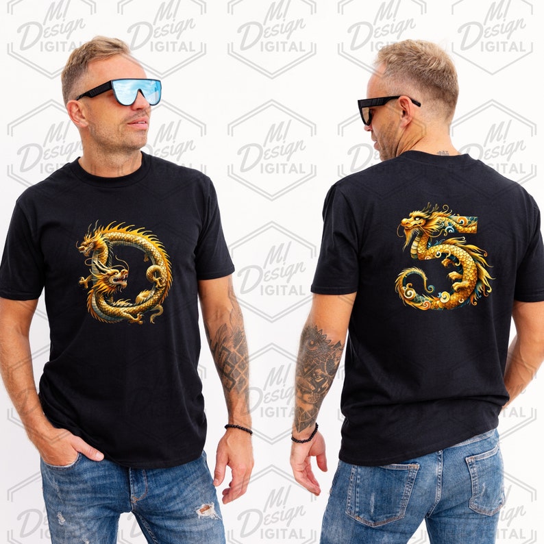 Chinese Dragon Alphabet and Numbers, Watercolor Dragon Alphabet PNG ...